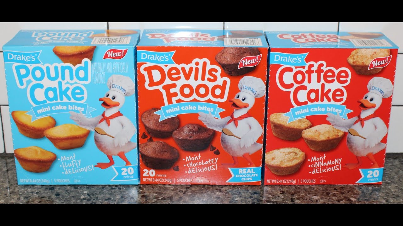 Drake’s Mini Cake Bites: Pound Cake, Devils Food & Coffee Cake Review ...