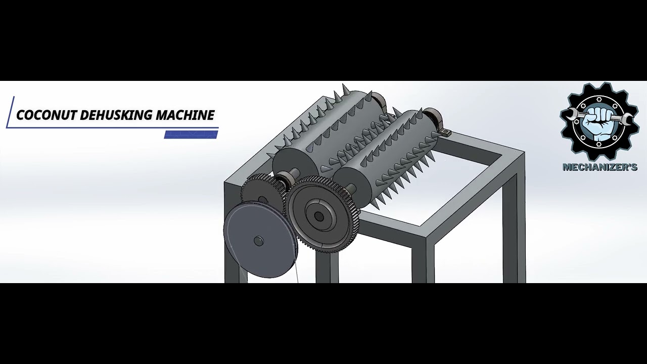 COCONUT DEHUSKING MACHINE (Prototype) - YouTube
