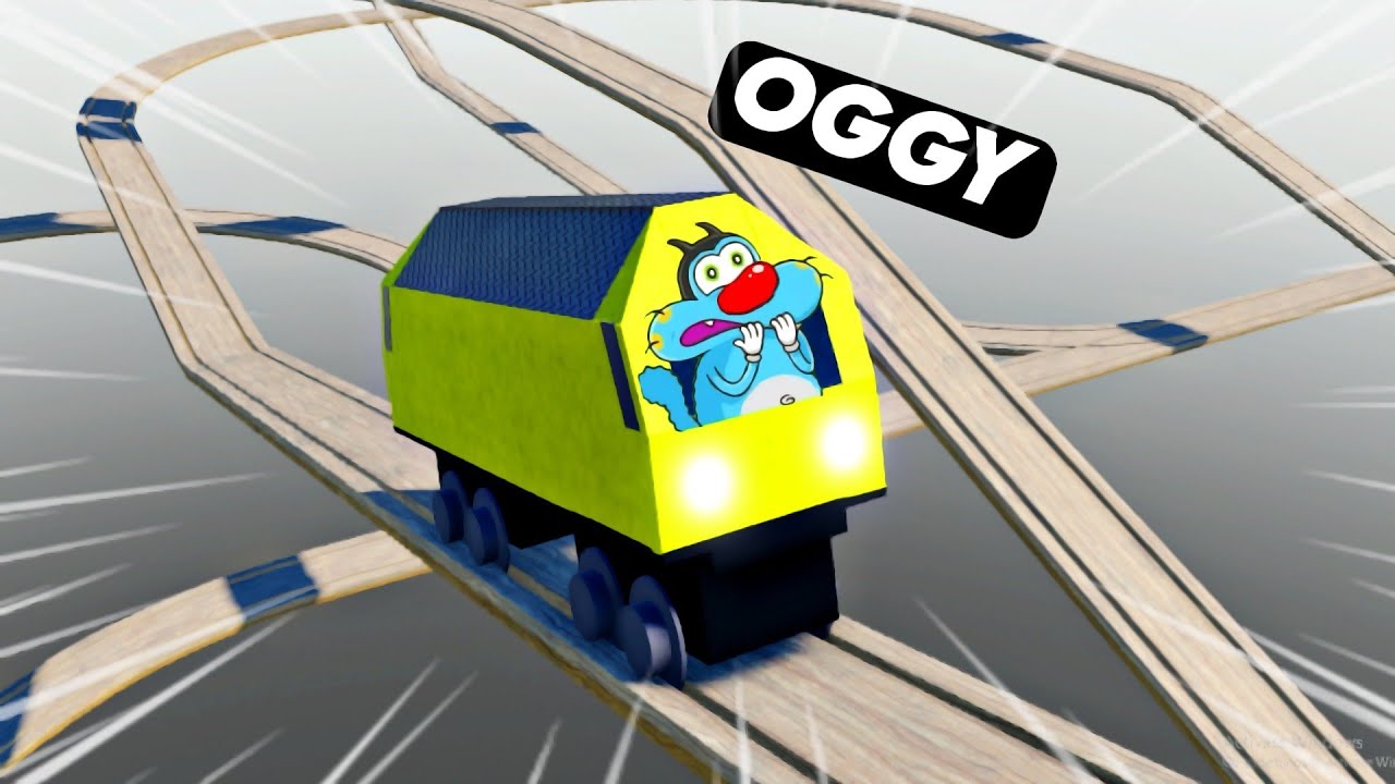 Oggy Drive the train to the end in Roblox - YouTube