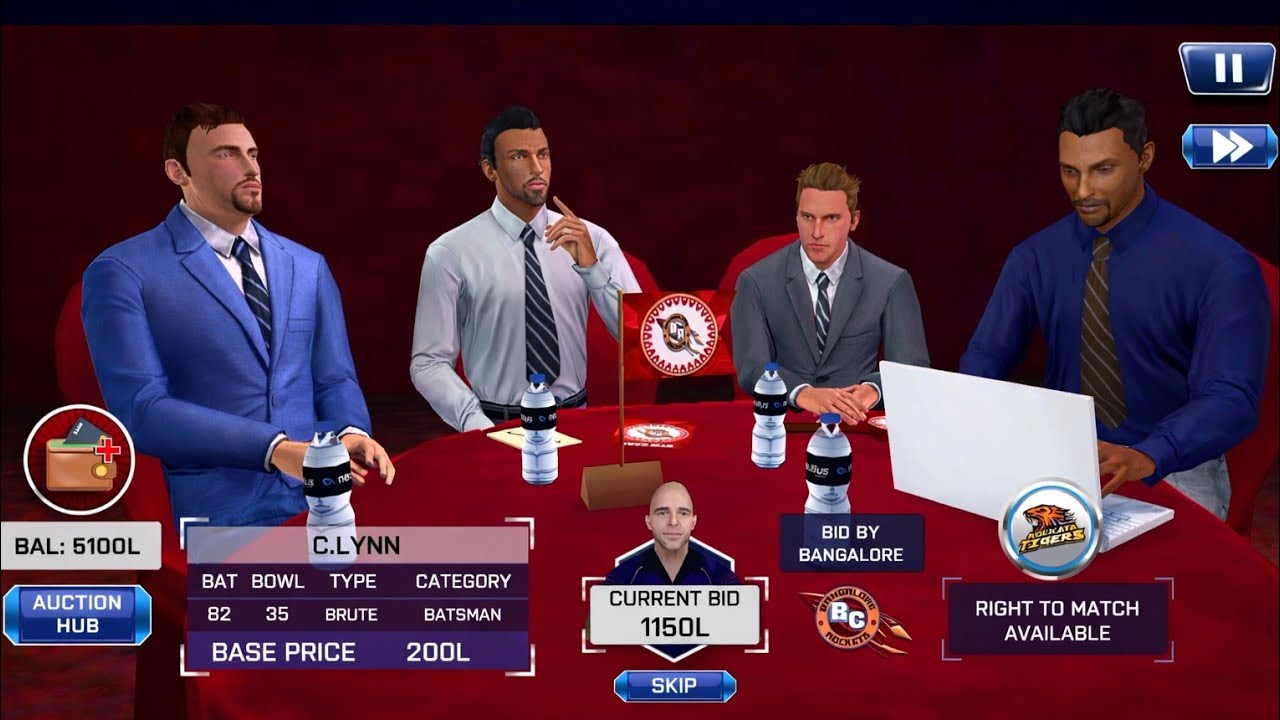 IPL Auction Live Real Cricket 3D #realcricket - YouTube