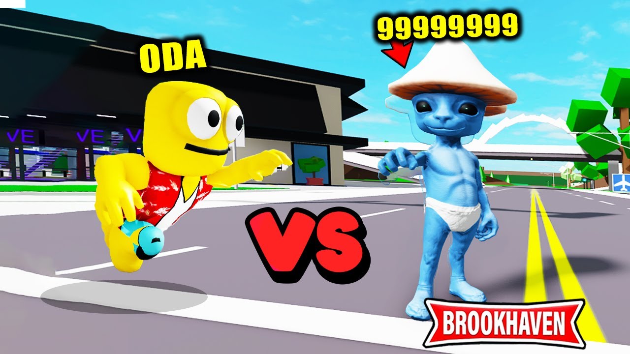 ODA TEAM JAUNE VS SMURF CAT LEVEL 9999999 (COMBAT) ! Roblox Brookhaven ...