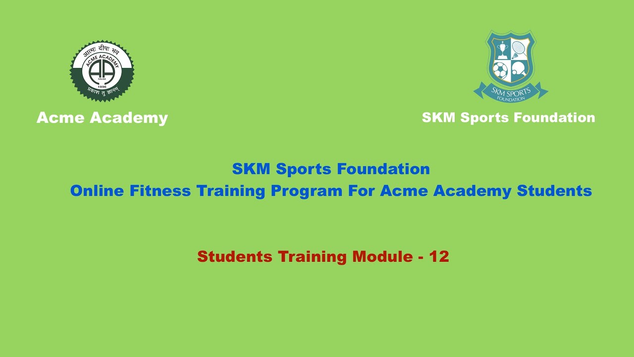 SKM Sports Foundation:- Students Training Video 12 - YouTube