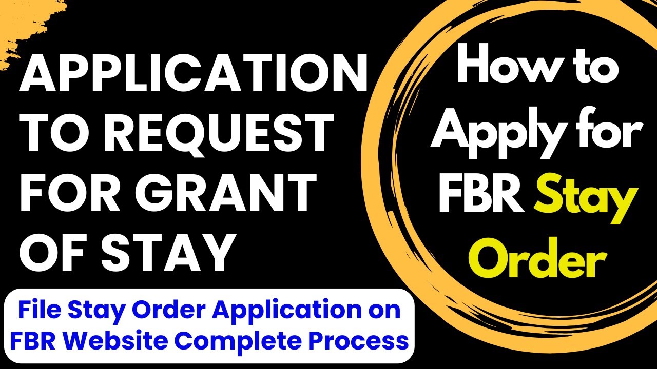 Application for Stay | How to Apply for Stay Order | Application to ...