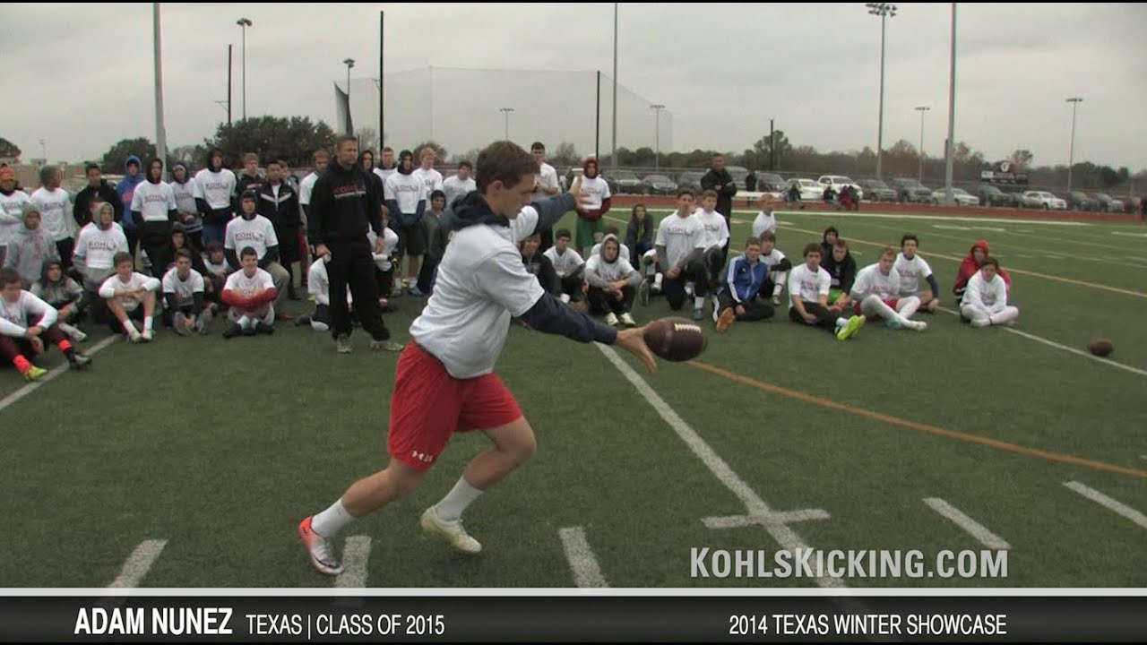 Adam Nunez | No.13 Punter in Nation | Kohl's Kicking Camps - YouTube