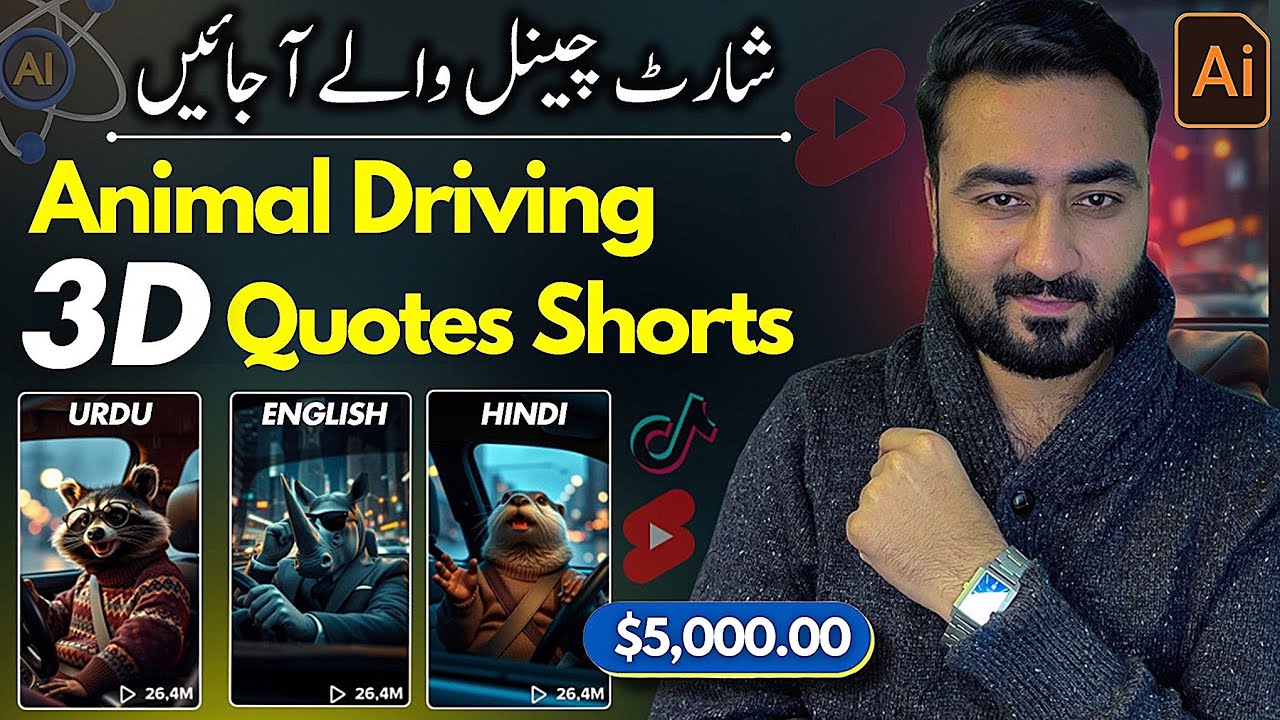 Earn $8000/Month - Creating Viral AI Animal Driver Motivation Videos ...