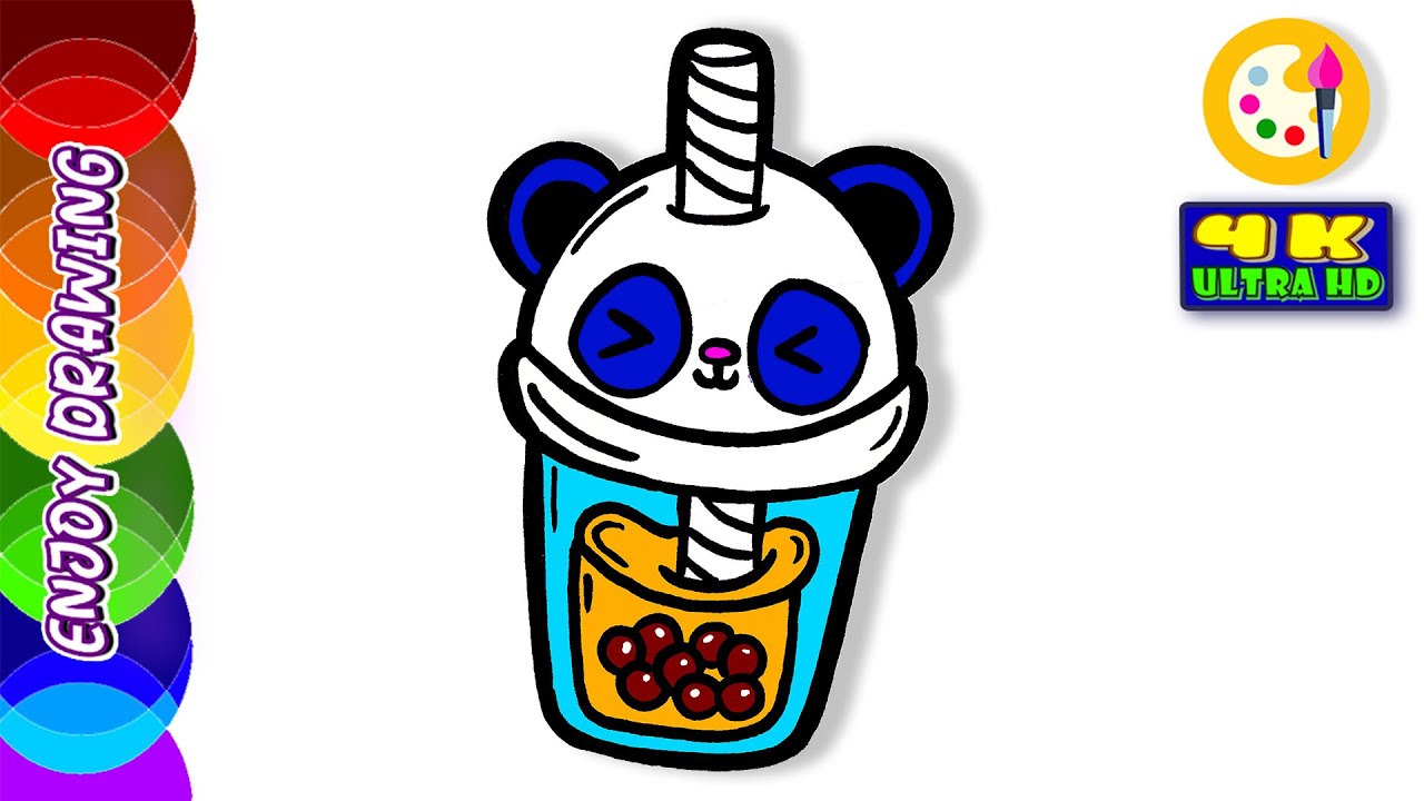 BUBBLE TEA Drawing How To Draw BOBA BUBBLE TEA EASY For Beginners BUBBLE TEA Drawing How To Draw BOBA BUBBLE TEA EASY For Beginners