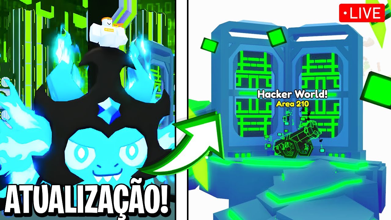 ATUALIZAÇÃO HACKER DO PET SIMULATOR 99! *NOVO MUNDO E MAIS!* - PEGANDO ...
