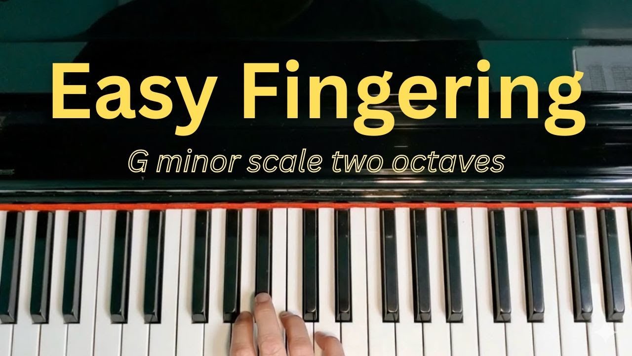 Easy Finger Guide I G Minor Scale (natural minor scale) on the Piano ...
