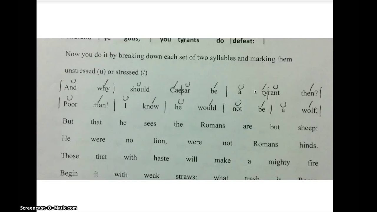 Blank Verse Practice Exercise Video - 2015 - YouTube