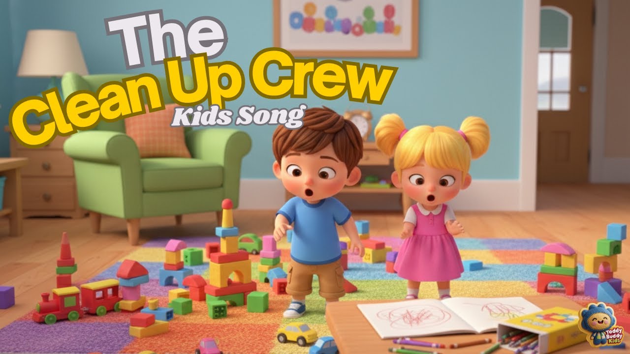 Clean Up Crew | 🧸Clean Up Song for Kid 🖍 | Nursery Rhymes | Good Habits ...