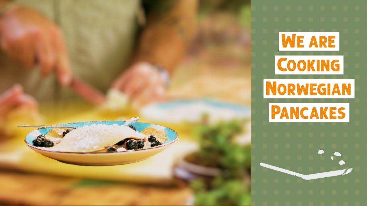 Cooking Pancakes (Norwegian) in the Backyard Kitchen - YouTube