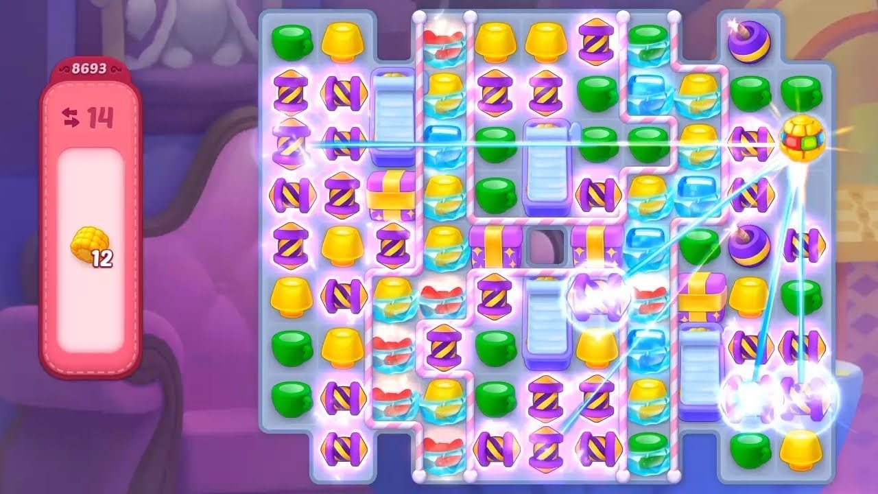 homescapes level 8693 | homescapes super hard level - YouTube