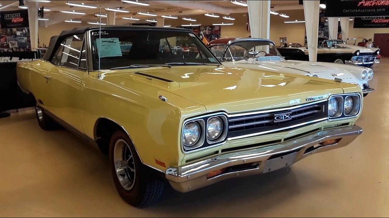 1969 Plymouth GTX Convertible At the 2019 Carlisle Summer Auction - YouTube
