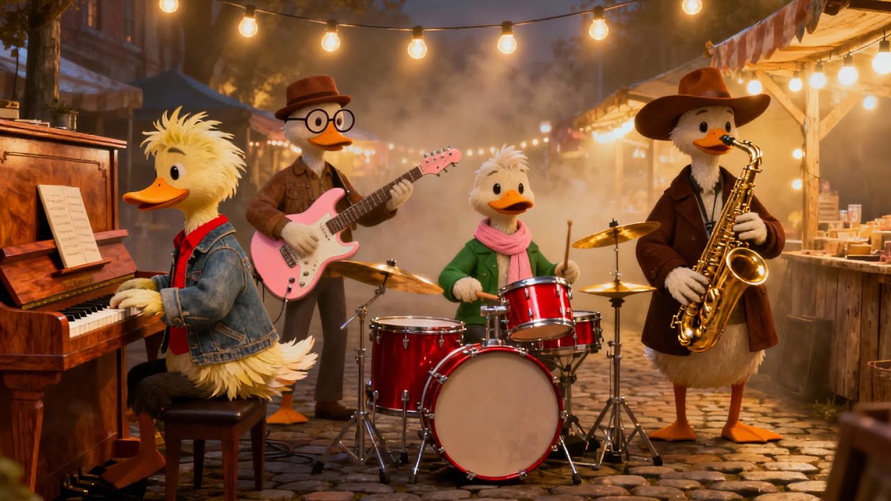 Cute Duck Jazz Band Live – Animated Musicians Performing - YouTube