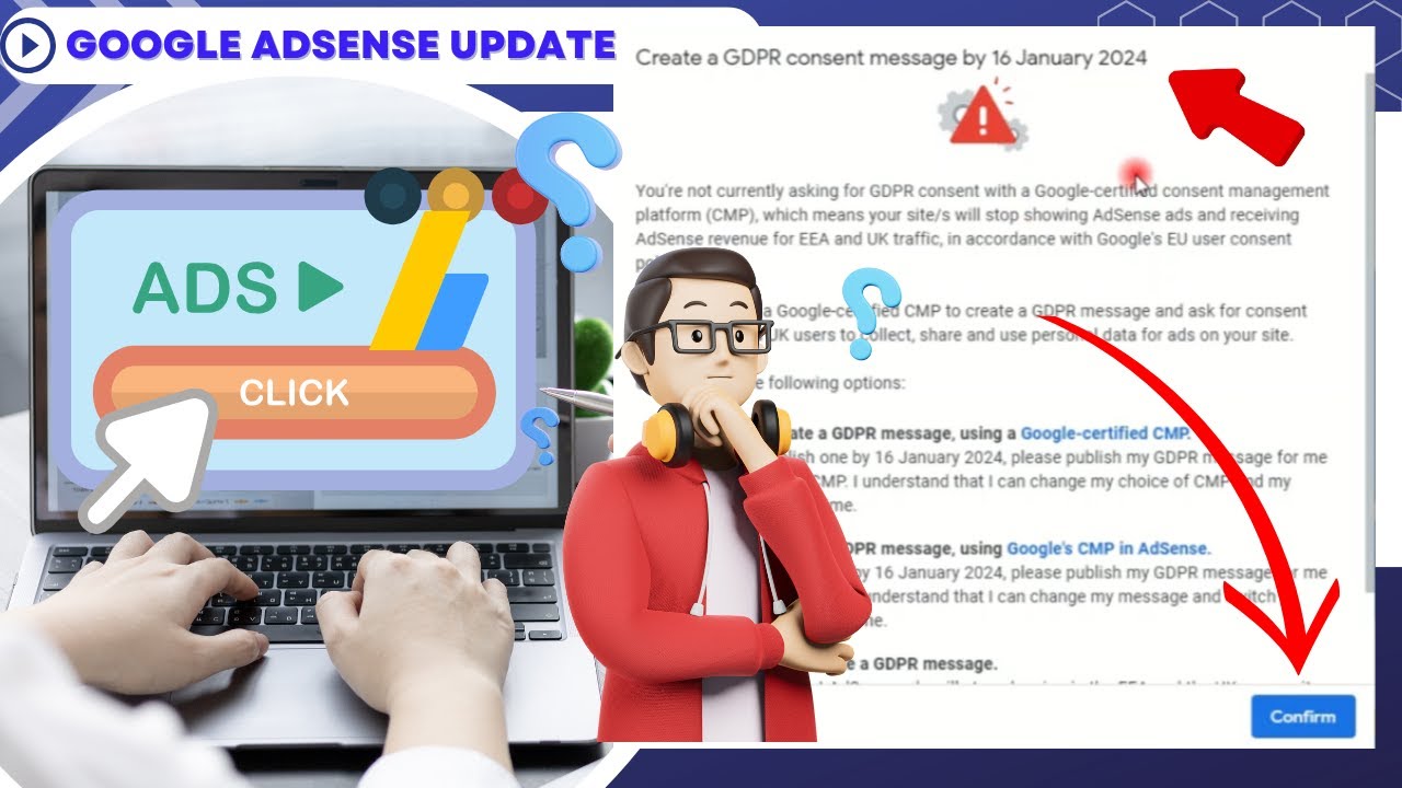 Chose Option and Confirm to Create a GDPR consent message by 16 January ...