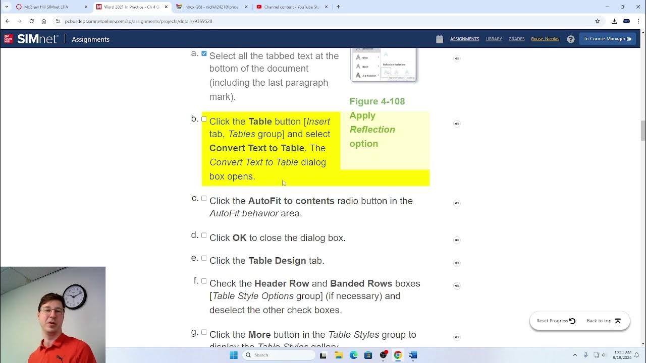 CIS105: 9/19/24: SIMnet: Word Guided Project 4-2 - YouTube