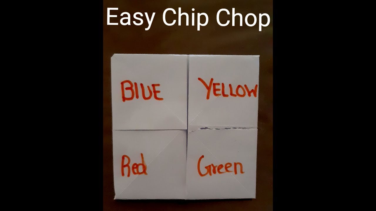How to make easy chip chop | EASY PAPER CRAFTS - YouTube