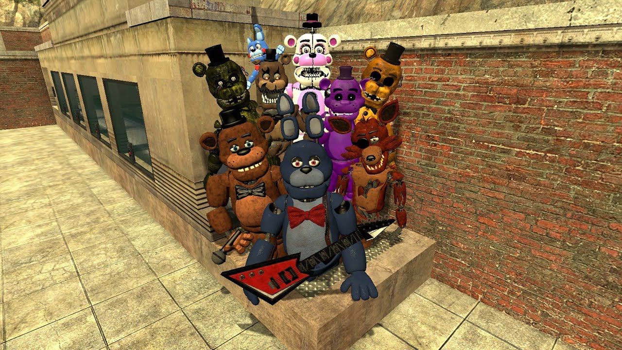 HYPER DESTROYING FNAF MOVIE ANIMATRONIC INTO STONE STATUES In Garry's ...