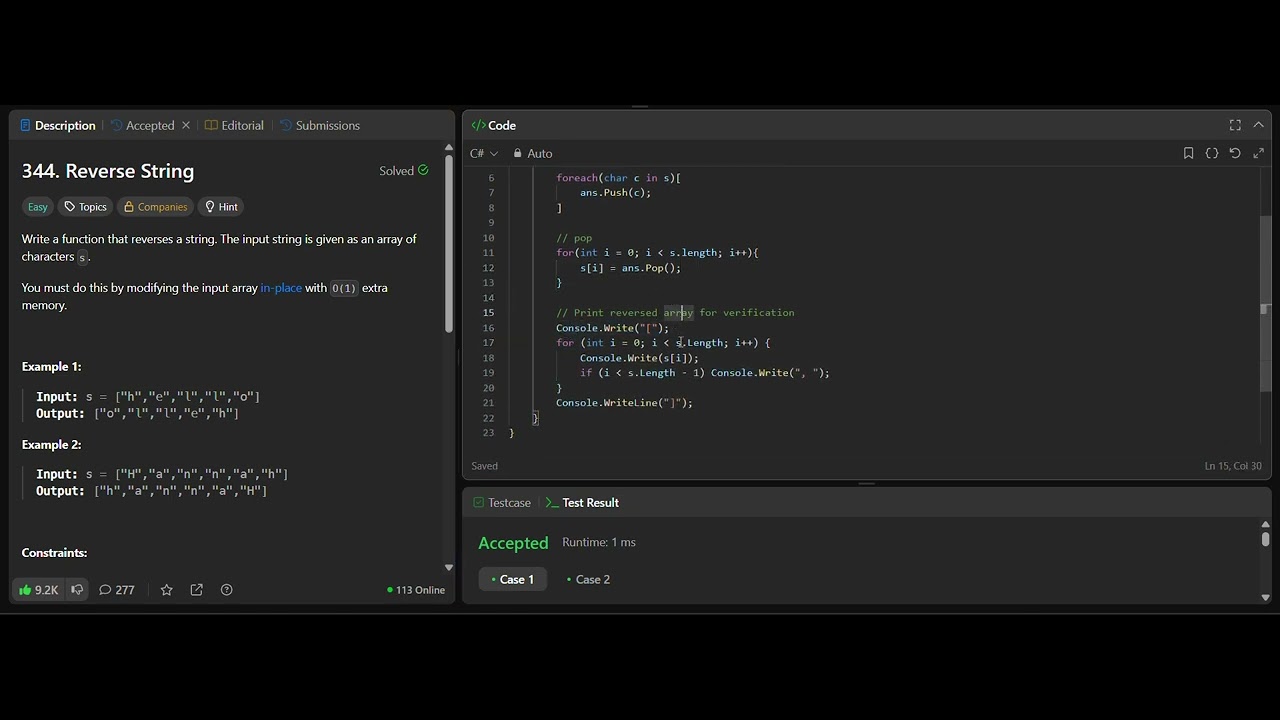 Reverse a String Using Stack in C# | Simple & Fast Solution - YouTube