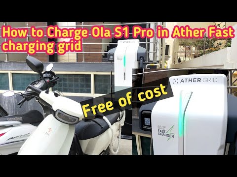 I Charge my Ola S1 Pro using Ather Fast charging grid Watch how to ...