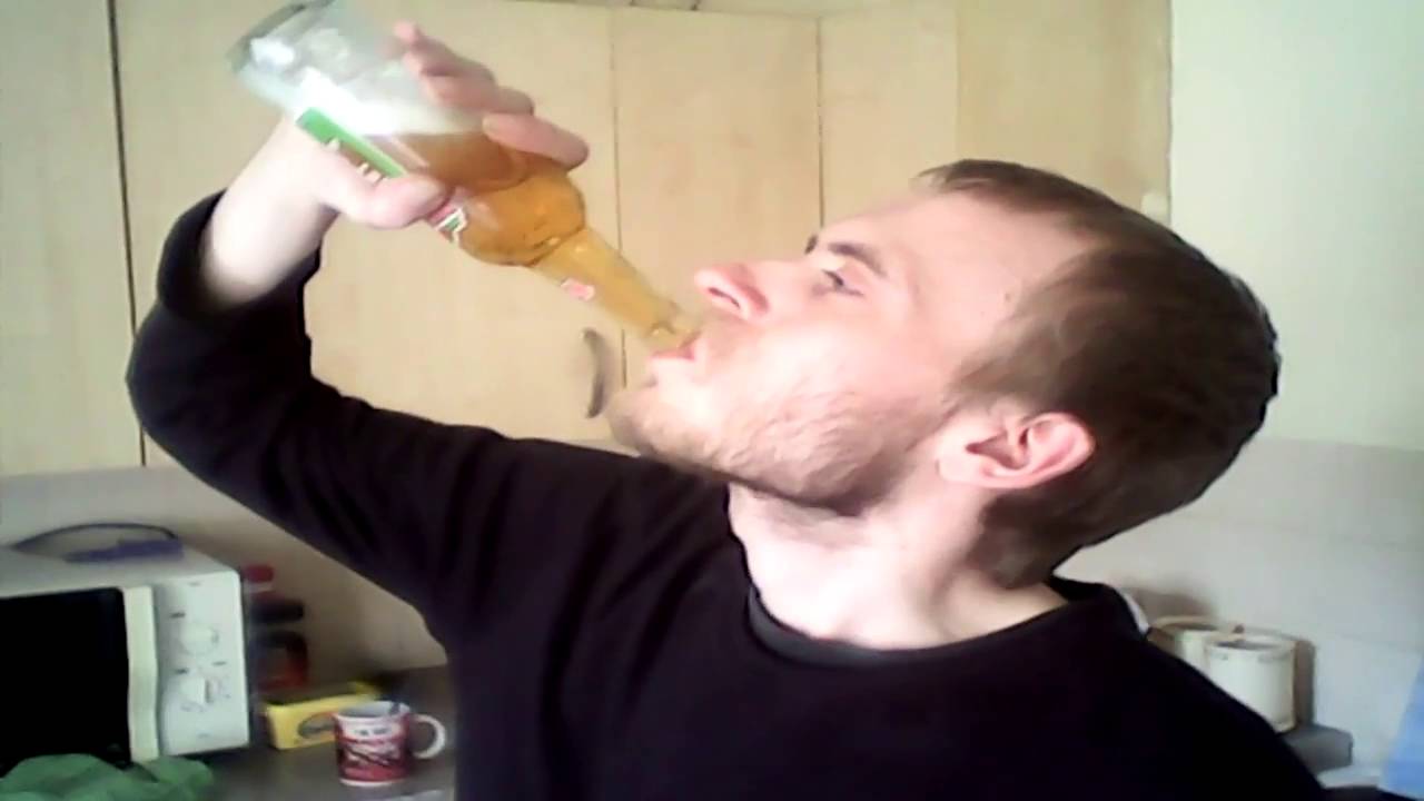 Chug down beer 1 - YouTube