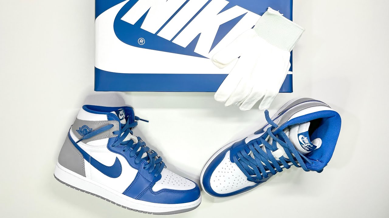 Air Jordan 1 High OG True Blue | Unboxing, details 4K - YouTube