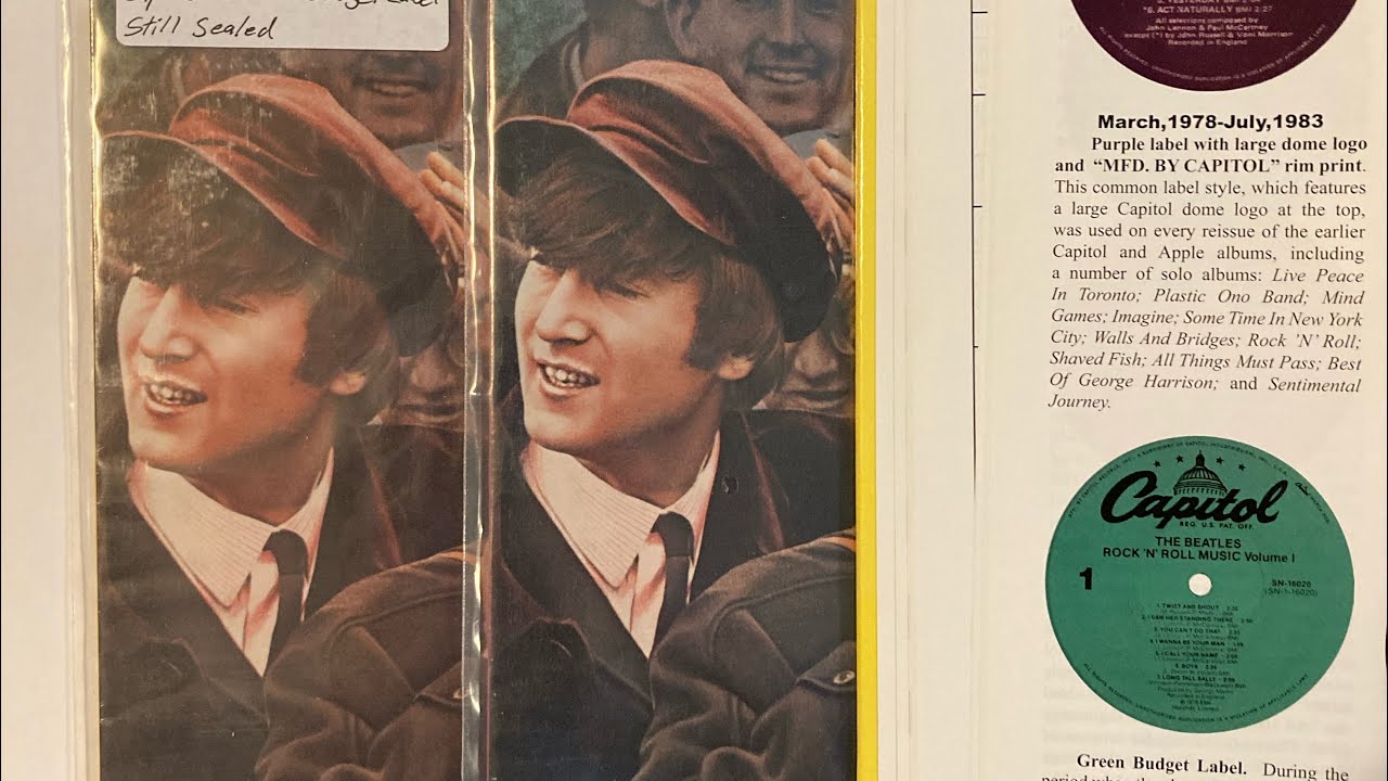The Beatles US Capitol Green Budget Label with Book - YouTube
