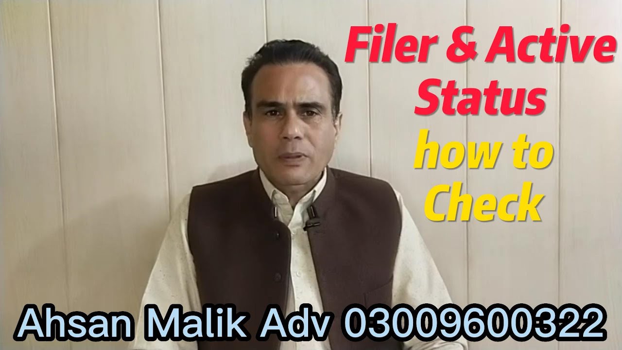 Filer & Active Status How to Check - YouTube