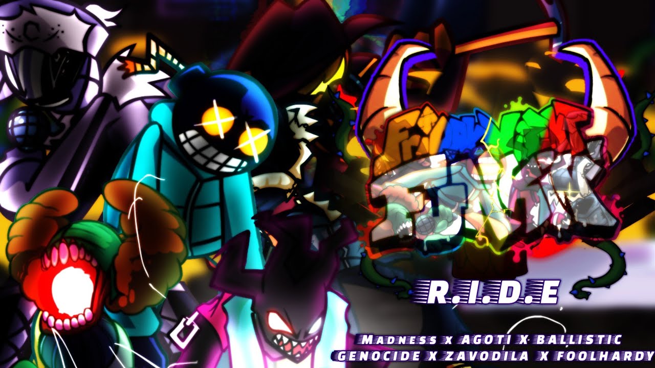 FNF Mashup: R.I.D.E Zardy vs Tricky vs Whitty vs Agoti vs Tabi vs Ruv ...