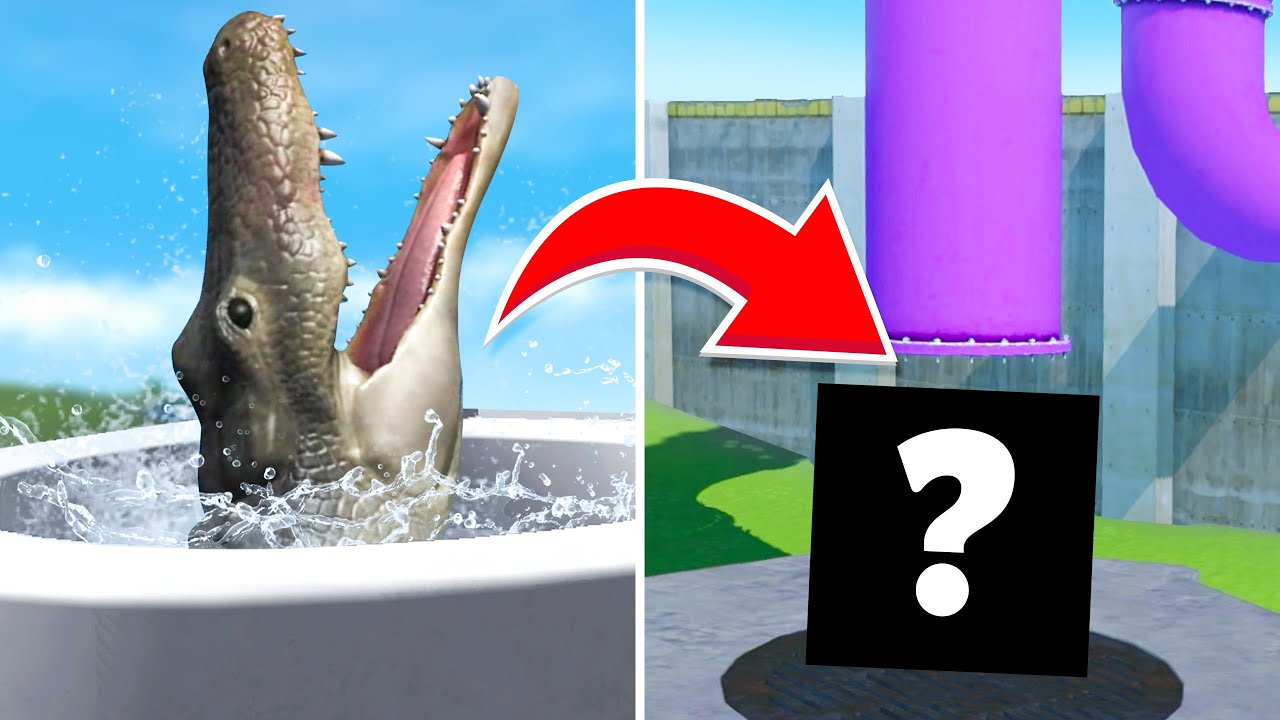 GIANT ALLIGATOR in the NEW Magic Toilet - Amazing Frog? Live! - YouTube