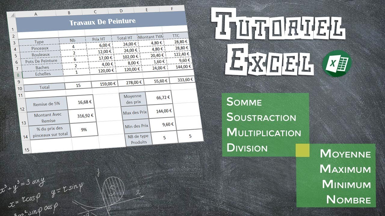Excel | Les Calculs de Base - YouTube