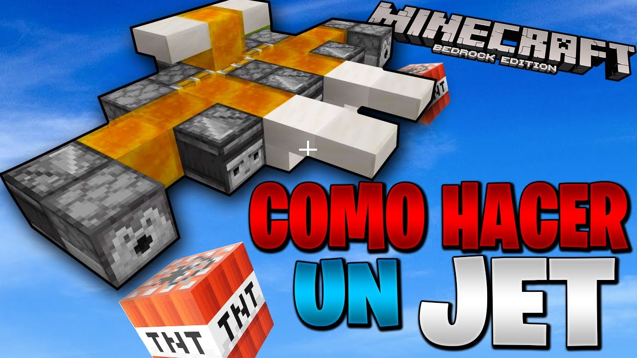 COMO HACER un JET (AVION) Que LANZA TNT en MINECRAFT BEDROCK 1.16.0 ...