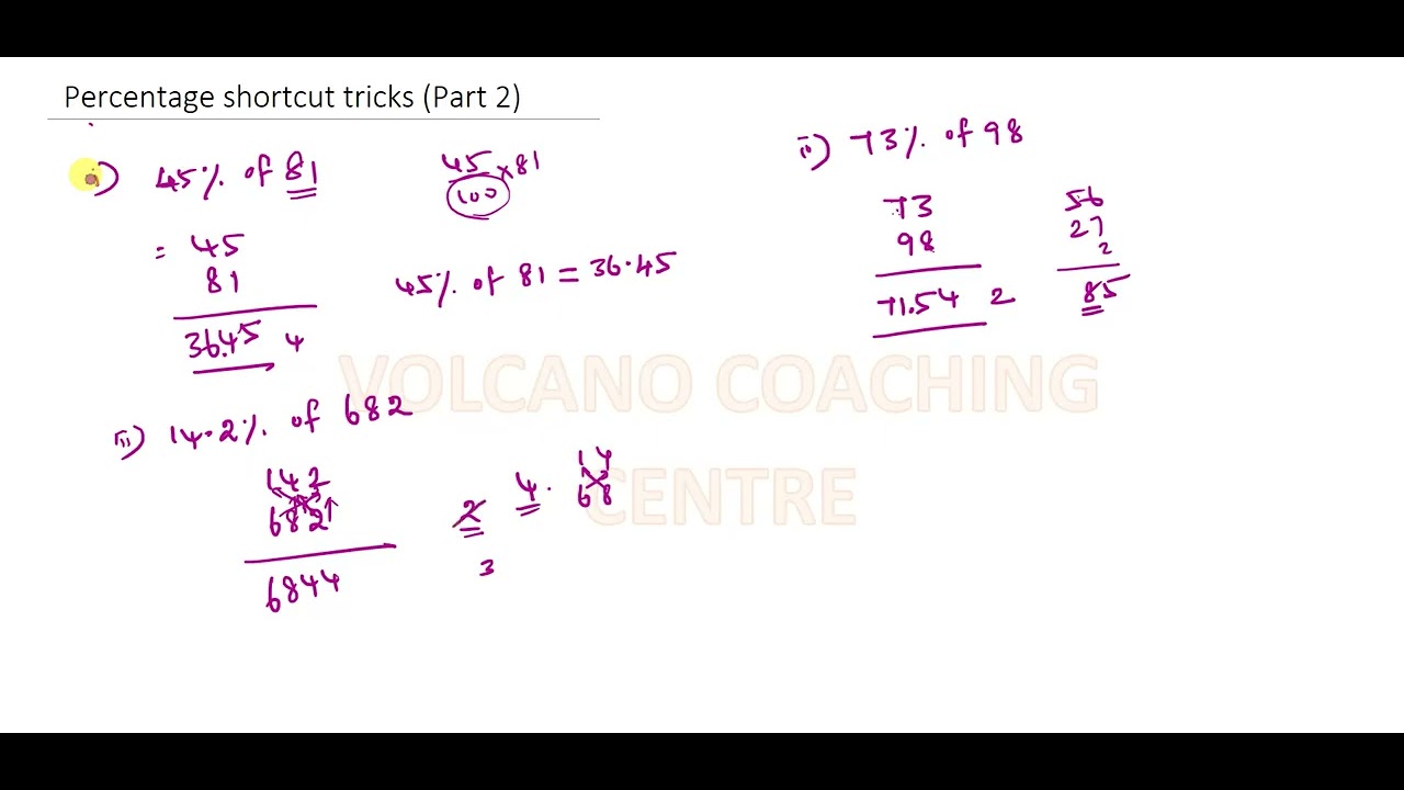 2.Percentage shortcut tricks Part 2 - YouTube