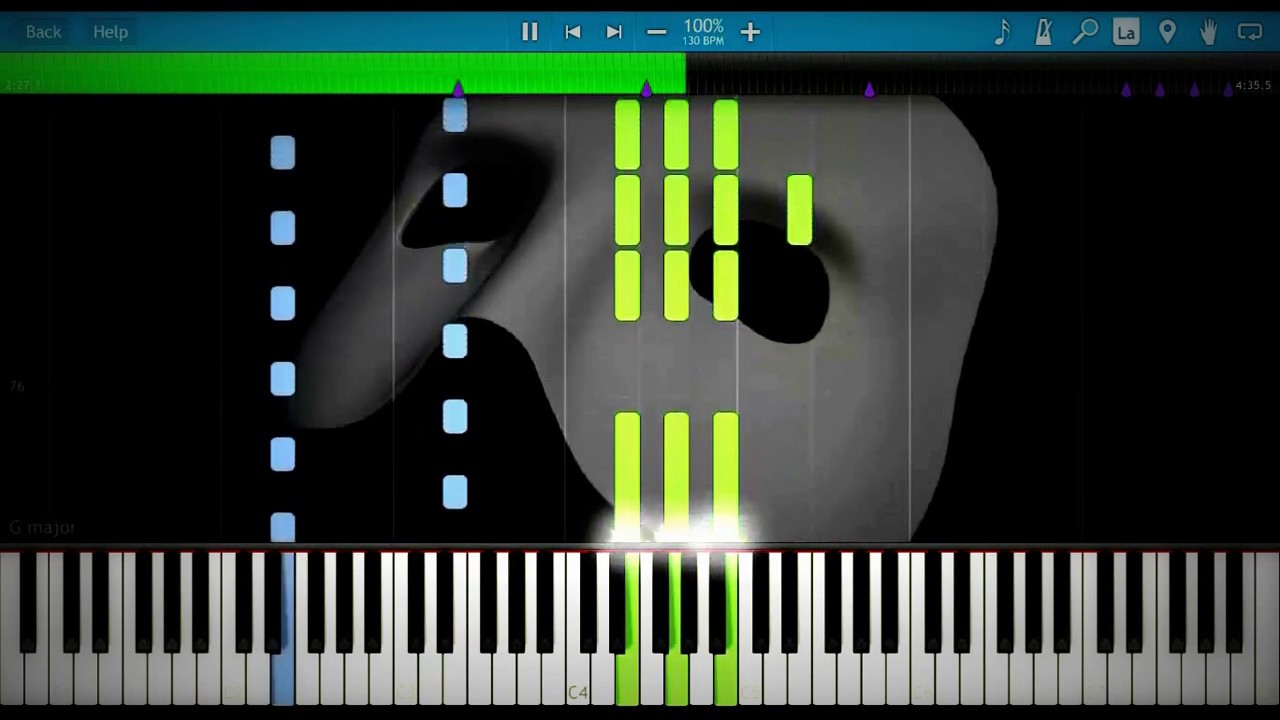 The Phantom Of The Opera | Synthesia Piano Tutorial - YouTube