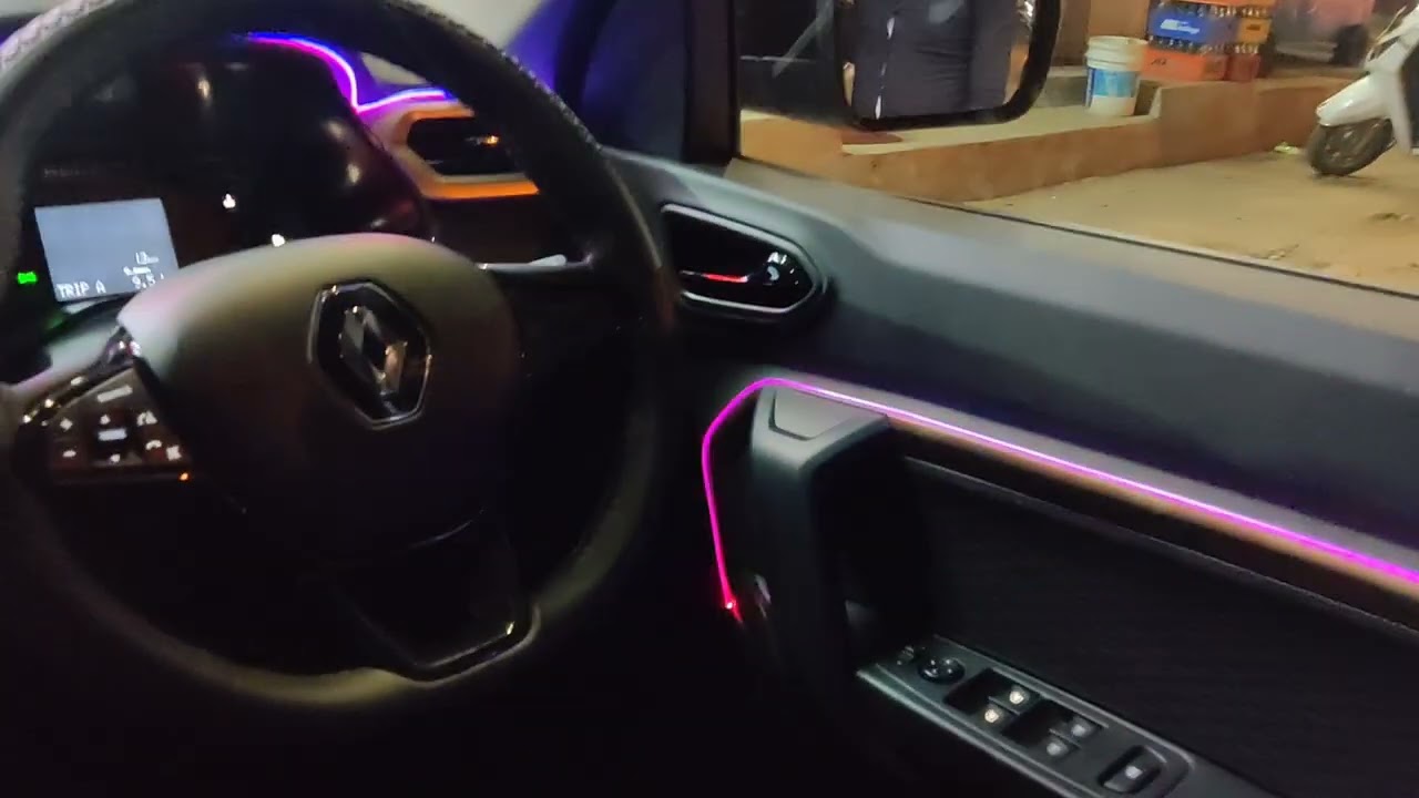 Renault kigar ambient light fittings - YouTube