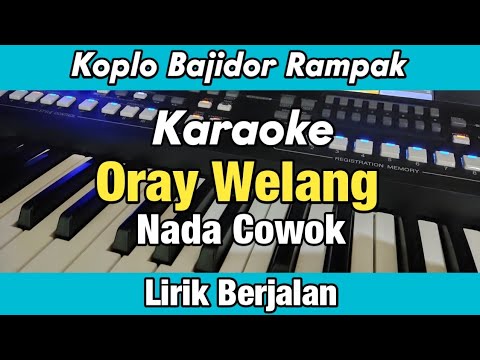 Karaoke - Oray Welang Nada Cowok Koplo Bajidor Rampak Lirik Berjalan | Yamaha PSR SX600