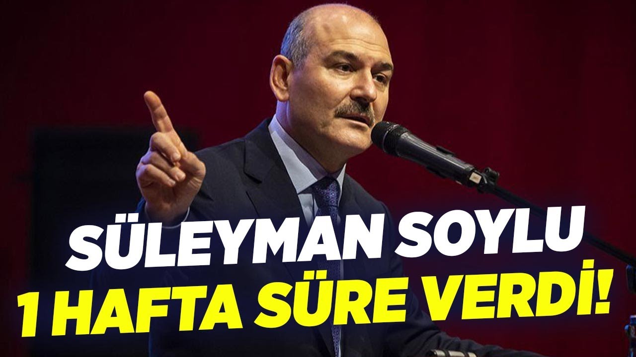 SON DAKİKA! Süleyman Soylu 1 Hafta Süre Verdi! KRT Haber - YouTube