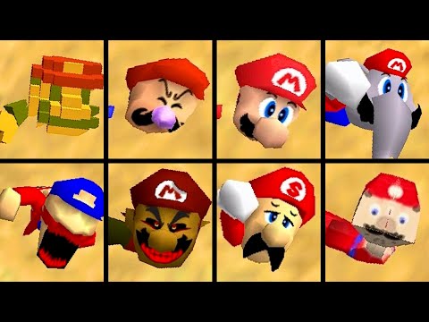 Evolution of Mario's Sinking in Quicksand Animation - Super Mario 64 PC Port - 4K