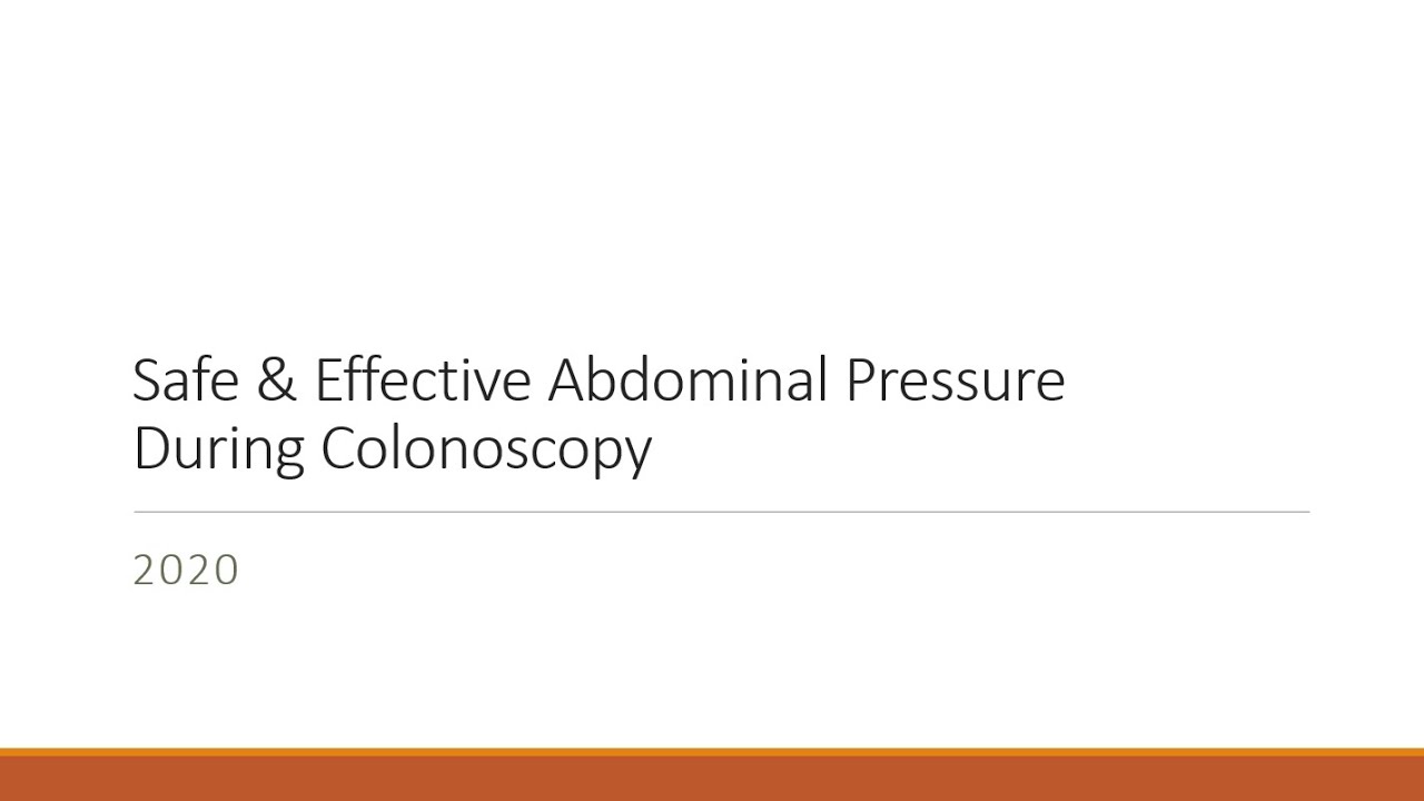 Abdominal Pressure for Colonoscopy - YouTube