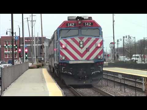 Metra F40PH-3 142 East at Des Plaines, IL 3/9/2023 - YouTube