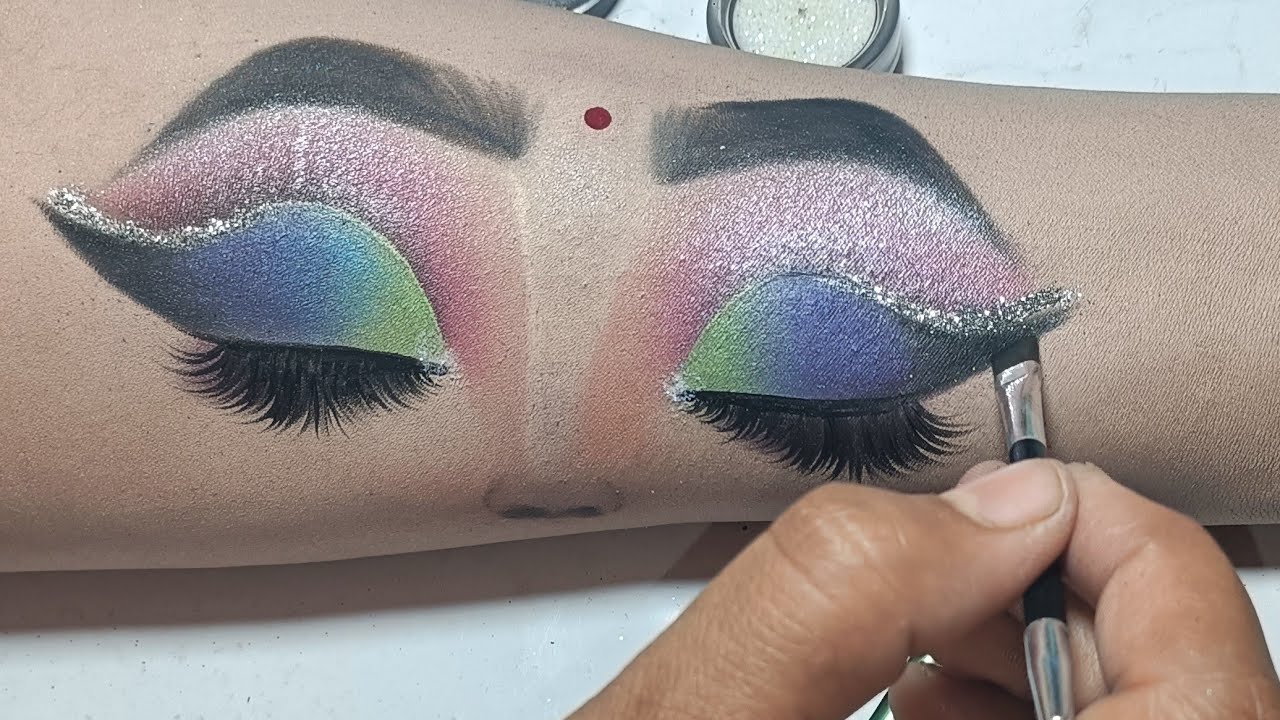 step by step eye makeup || eyeshadow practice | morpankhi eye makeup ...
