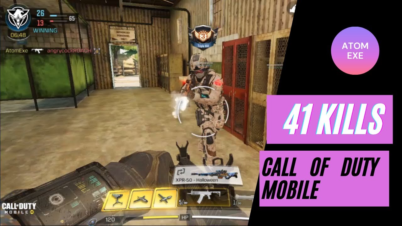 41 KILLS | COD MOBILE FIRING RANGE | MISSION RAPID FIRE | ATOM EXE ...