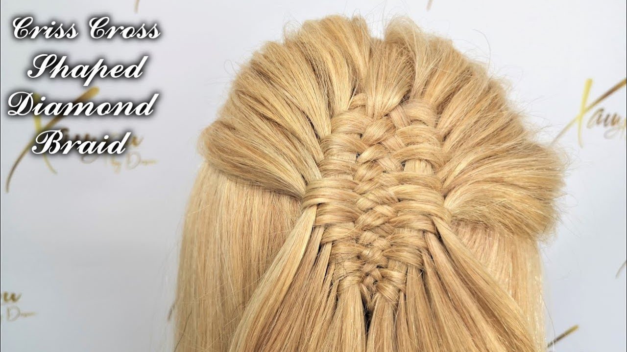 How To Diamond Braid Criss Cross Shaped. - YouTube