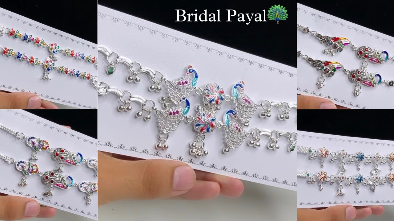 Bridal Silver Anklet || Heavy Look Light Weight Anklets || Bridal Payal ...