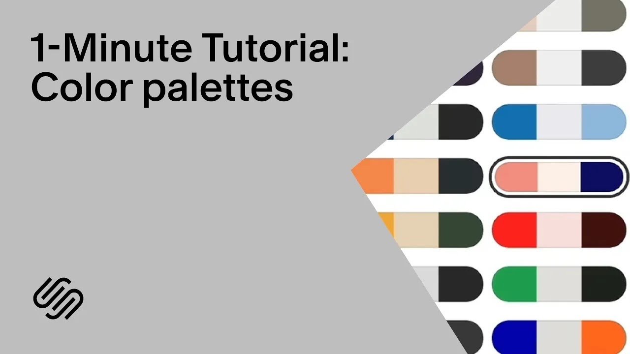 Color Palettes Squarespace 1 Minute Tutorial Youtube