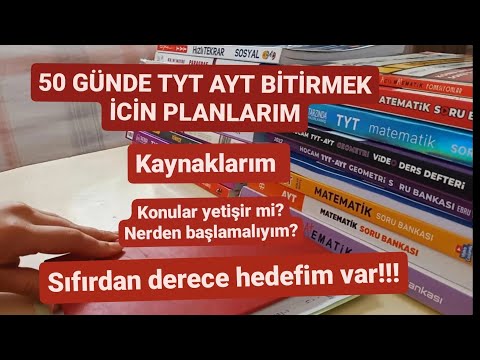 Yks son 74 Günde Sıfırdan Derece Yapmak ( 50 günde konu bitirme kampı)