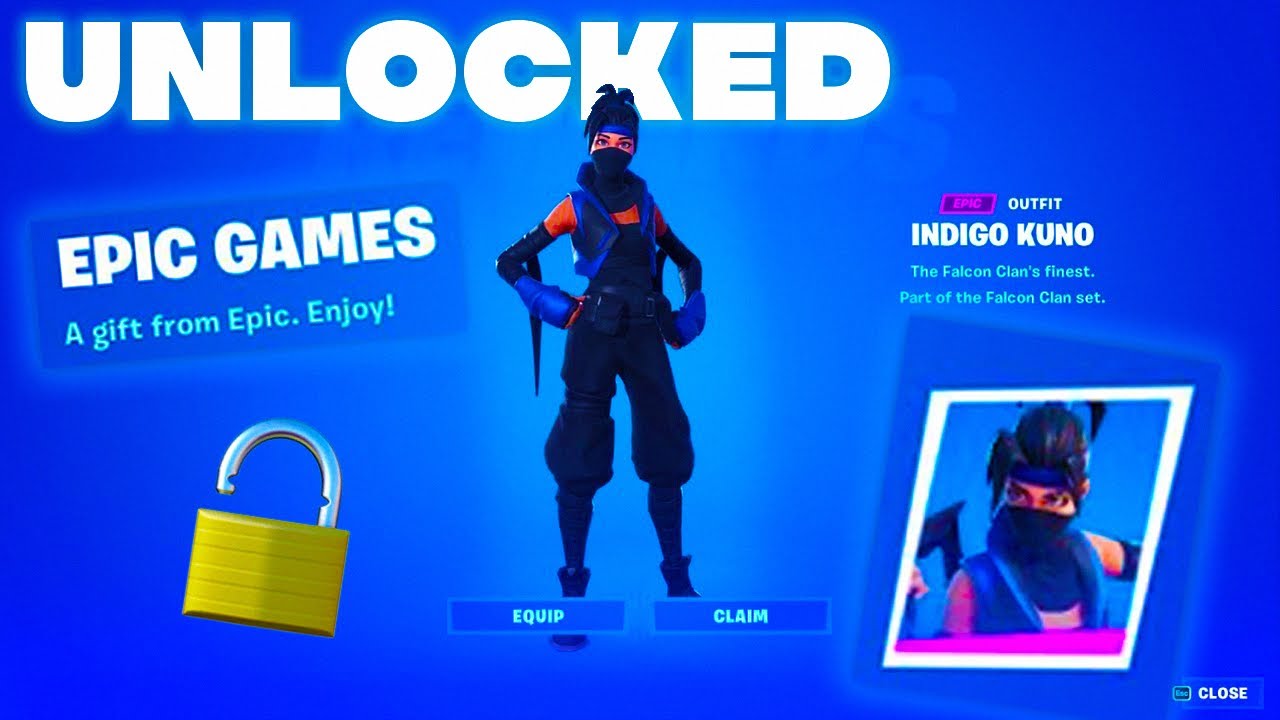 How I Unlocked The INDIGO KUNO Skin (Rarest Skin In Fortnite) - YouTube