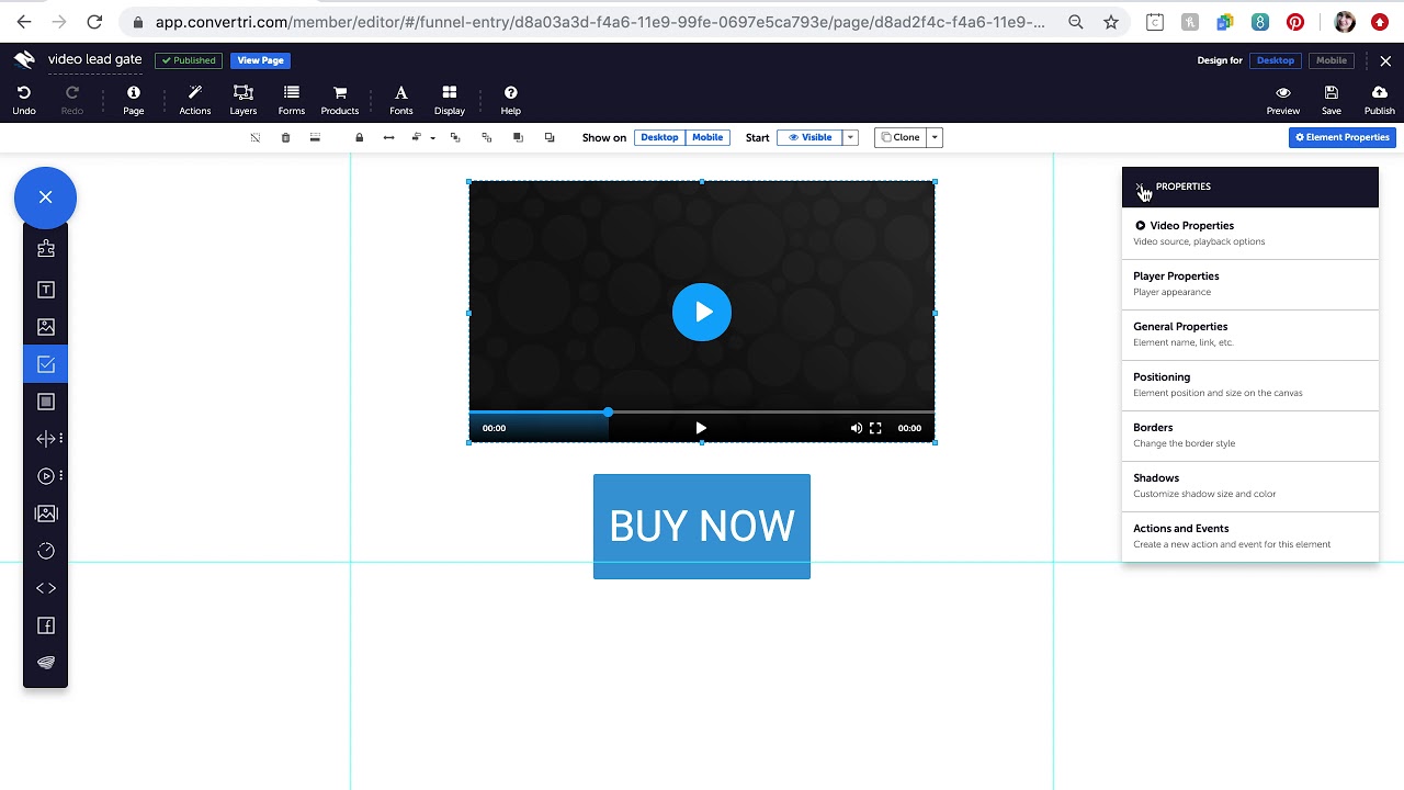 Convertri Help - How to Show Elements After Video Time Marker - YouTube