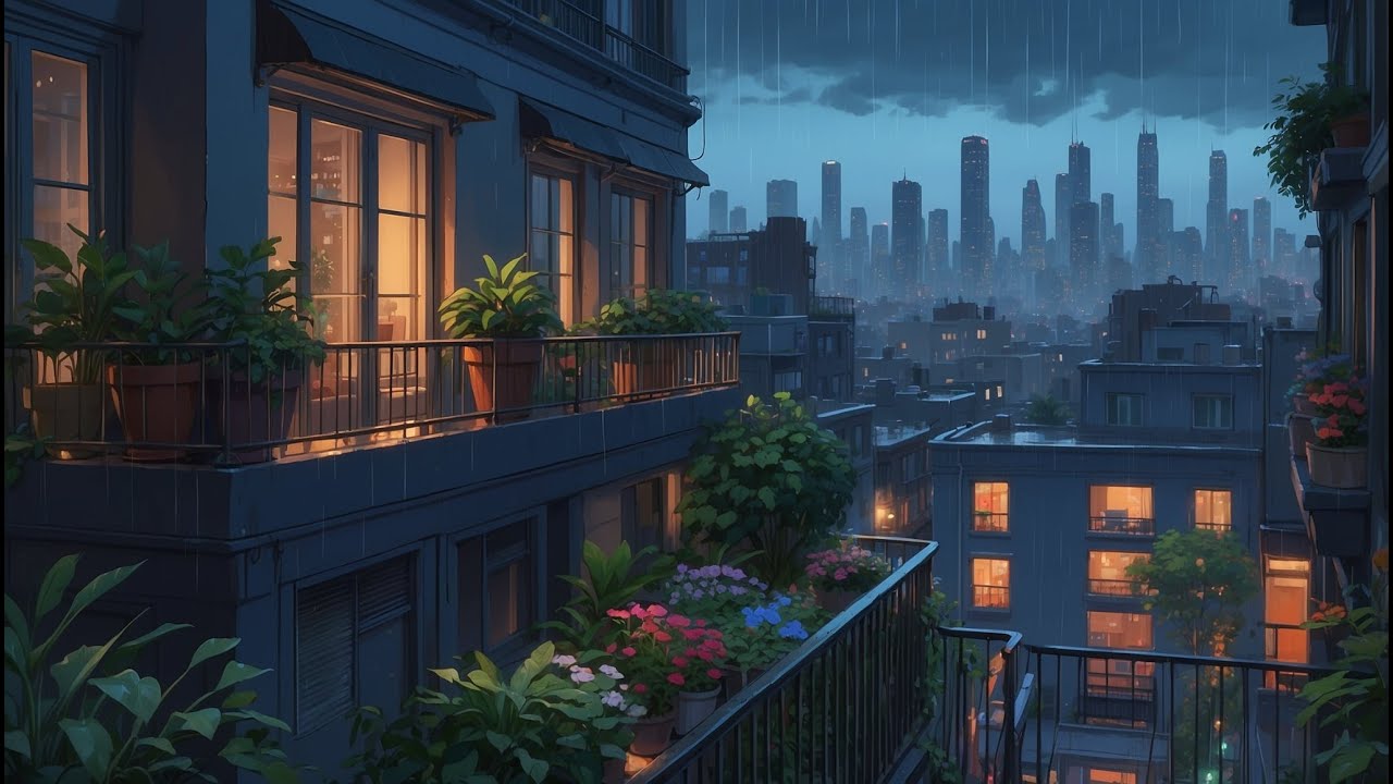 Blue Rain City 🌃 Chill Lofi Beats for a Calm & Cinematic Night - YouTube