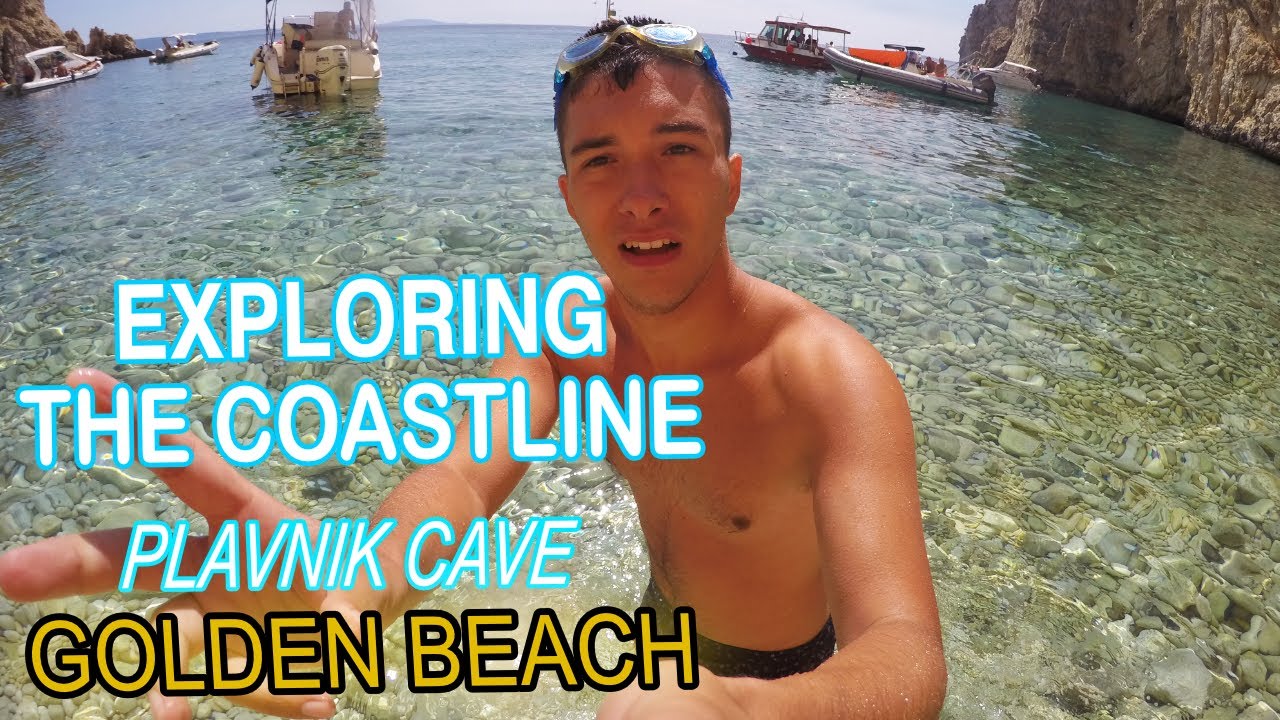 Exploring the Coastline / Golden Beach / Plavnik Cave / Krk Island ...